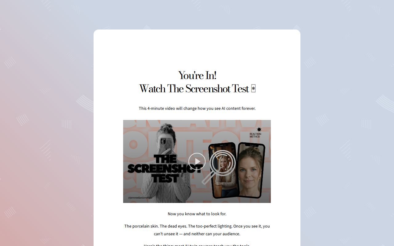 The Screenshot Test